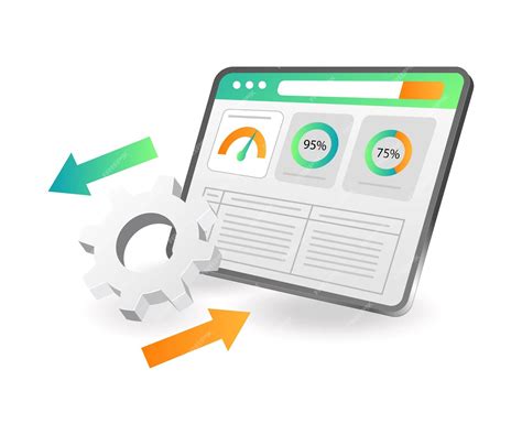 premium vector monitor data analysis dashboard