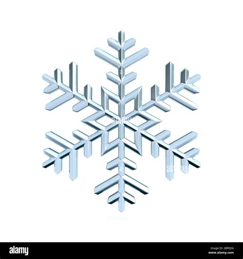 Snowflake 3d Render Illustration Isolated On White Background Stock