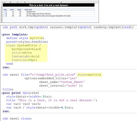 Solved Merging Odstext Title In Ods Excel Output With Backgroundcolor Sas Support Communities