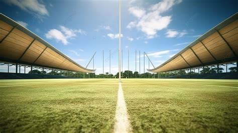 표시와 골 포스트가 있는 럭비 필드의 3d 렌더링 운동장 경기장 배경 스포츠 경기장 배경 일러스트 및 사진 무료 다운로드 Pngtree