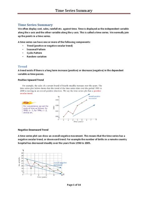 Time Series Summary Pdf Time Series Regression Analysis