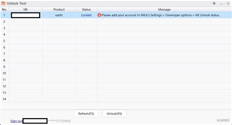 couldn t unlock with mi unlock tool unofficial xiaomi european
