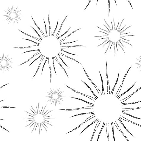 Ретро солнечные лучи линейный бесшовный узор Премиум векторы