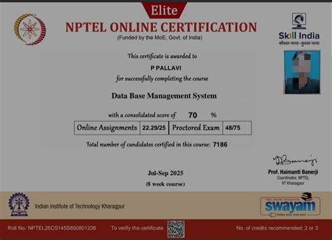 Nptel Databasemanagement Continuouslearning Computerscience Elite