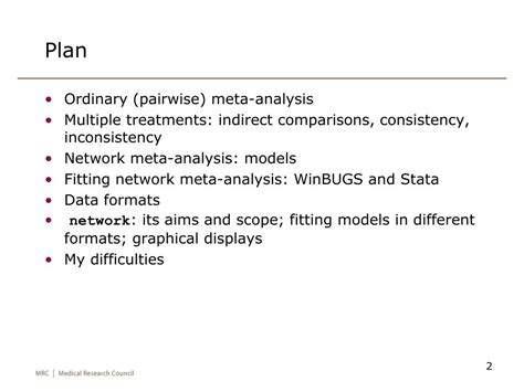 ppt a suite of stata programs for network meta analysis powerpoint