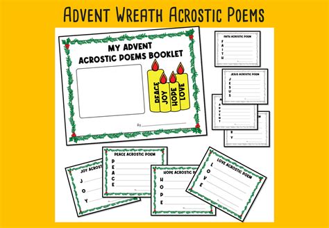 Advent Wreath Acrostic Poems Graphic By Vivianrobertson Rb · Creative