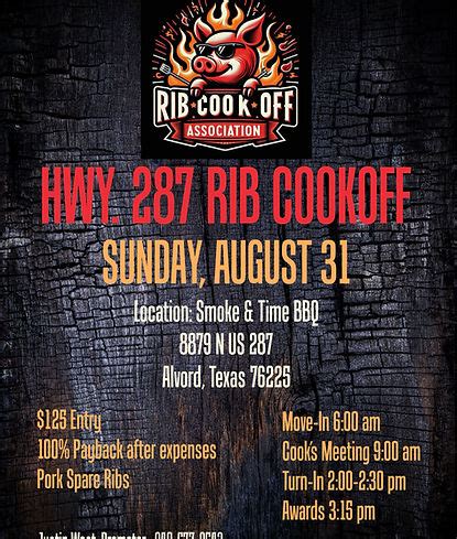 Old Calendar Rib Cook Off Associa