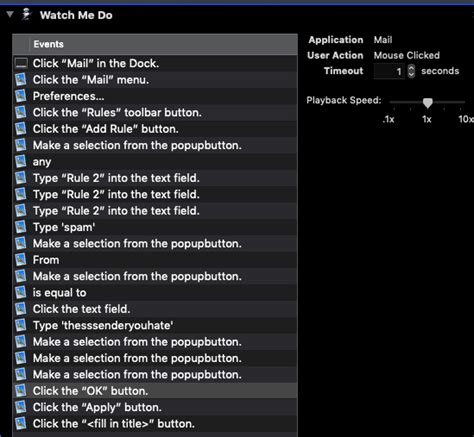 applescript how can i automate adding sender addresses to a rule in