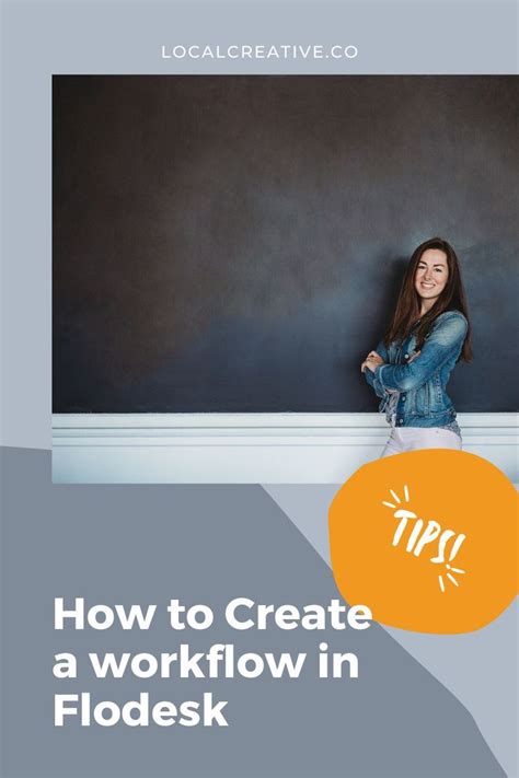 A Woman Standing In Front Of A Blackboard With The Words How To Create A Workflow In Flossk