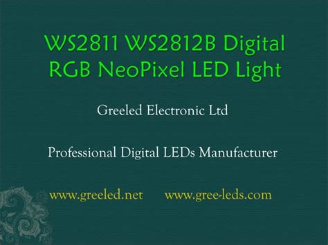 Ws2811 Ws2812b Digital Rgb Neopixel Led Light Ppt Computer Peripherals Computing