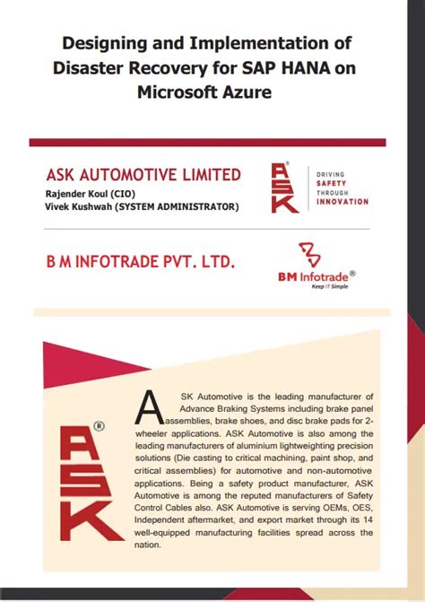 Designing And Implementation Disaster Recovery