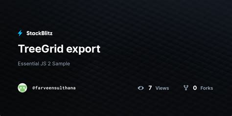 treegrid export stackblitz