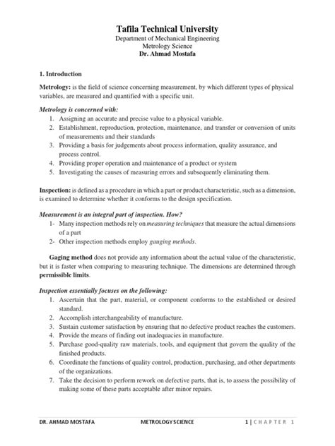 Chapter 1 Basic Principles Of Metrology Pdf Accuracy And Precision Observational Error