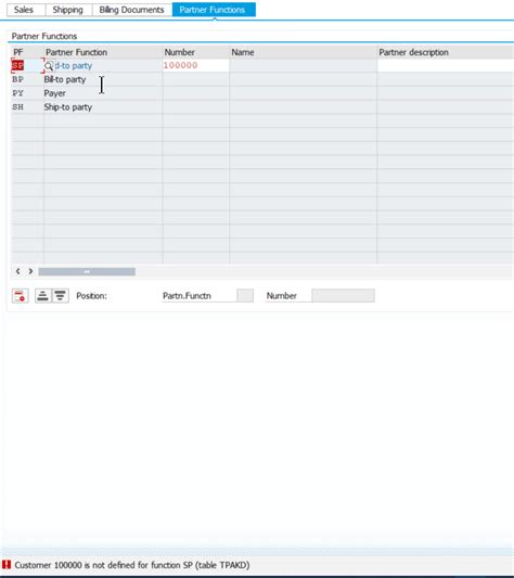 Solved Unable To Assign Number To Partner Functions Cus Sap