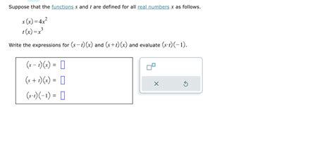 Solved Suppose That The Functions S And T Are Defined For Chegg Com