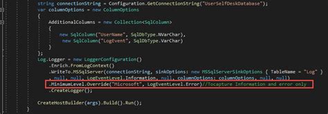 How To Implement Logging Using Serilog In Aspnet Core 50 Application With Database