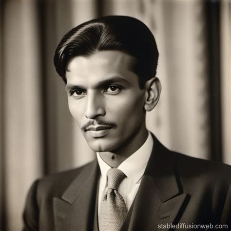 Make A Realstic Potrait Of Quaid E Azam Muhammad Ali Jinnah Prompts