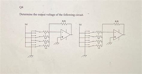 Solved Determine The Output Voltage Of The Following Chegg