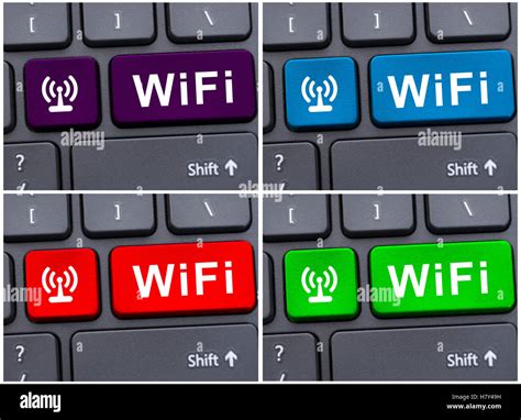 Free Internet Access Concept With Wifi Button Symbol On Computer Keyboard Stock Photo Alamy