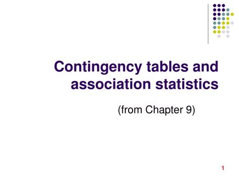 Ppt Contingency Tables And Association Statistics Powerpoint Presentation Id2841005