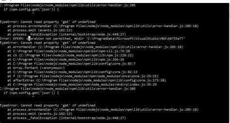 Nodejs My Npm Is Broken Cannot Read Property Get Of Undefined
