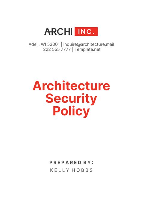 Free Architecture Security Policy Template To Edit Online