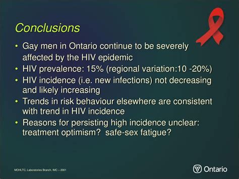 Epidemiologic Trends In Hiv Infection Among Men Who Have Sex With Men In Ontario The Situation