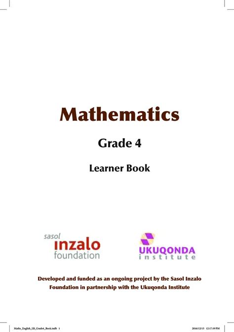 Maths Learner Book Grade 6 Free Download Educoast