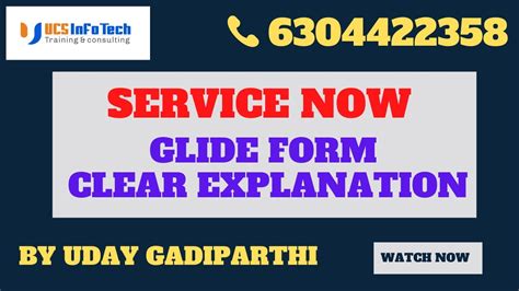 glideform api explained in detail in servicenow by uday gadiparthi