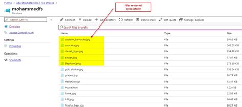Restore File Shares Using Azure Recovery Services Vault