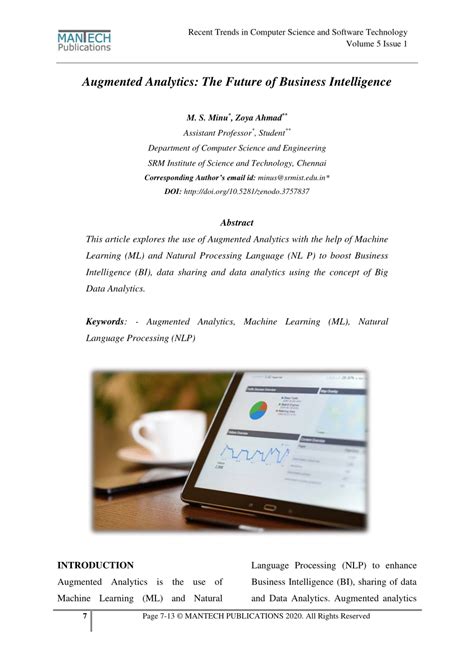 Pdf Augmented Analytics The Future Of Business Intelligence