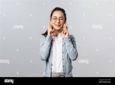 Emotions People And Lifestyle Concept Hopeful Dreamy Good Looking