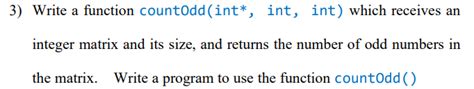 solved 3 write a function countodd int int int which