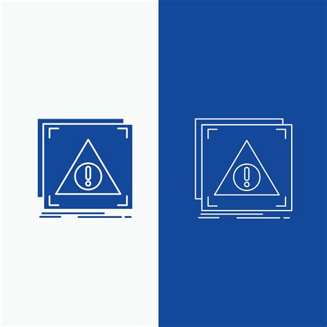 Error Application Denied Server Alert Line And Glyph Web Button In