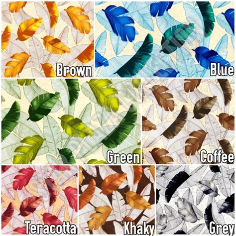 Jual Kain Bludru Beludru Velvet Print Motif Floral Tropical Daun Pisang