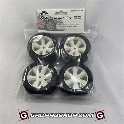 Gravity RC GRC145W G Spec VTA Tires Set Of 4 Pre Glued White Genesis RC Raceway