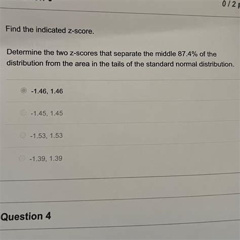 Solved Find The Indicated Z Score Determine The Two Chegg Com