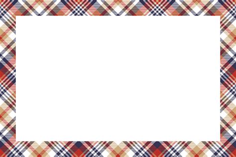 사각형 테두리 및 프레임 벡터입니다 테두리 패턴 기하학적 빈티지 프레임 디자인 스코틀랜드 타탄 격자 무늬 직물 질감 기프트 카드