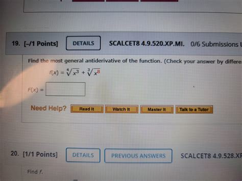 Solved 19 [ 1 Points] Details Scalcet8 4 9 520 Xp Mi 0 6