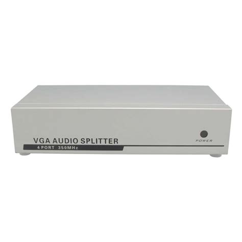 Euroconnex VGA Splitter 1X4 Audio 350Mhz Silver Techinn