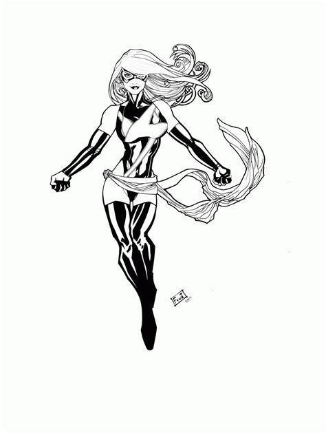 Ms Marvel Coloring Pages Sketch Coloring Page
