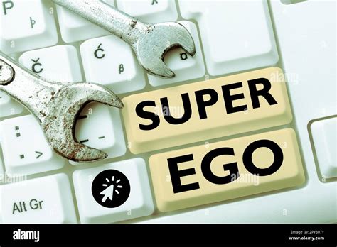 Hand Writing Sign Super Ego Business Concept The I Or Self Of Any