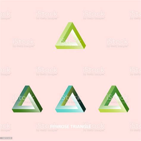 기하학적 미니멀리즘 그라데이션 펜로즈 삼각형 패턴 컬렉션 3차원 형태에 대한 스톡 벡터 아트 및 기타 이미지 3차원 형태 그라데이션 기하 도형 Istock