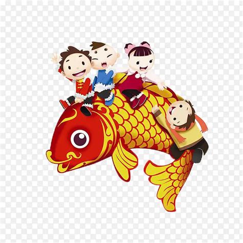 金鲤鱼与福娃png图片素材下载图片编号yjdanbey 免抠素材网