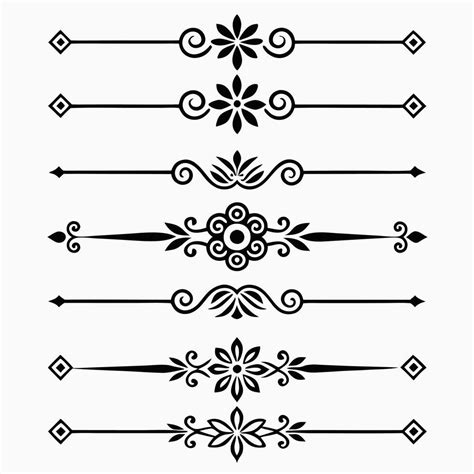 Classic Decorative Line Elements For Graphic Design 57102453 Vector Art