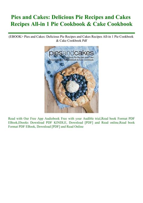 Ebook Pies And Cakes Delicious Pie Recipes And Cakes Recipes All In 1