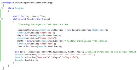 Consuming Web Service In A Console Application