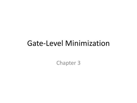 PPT Gate Level Minimization PowerPoint Presentation Free Download ID 2023632