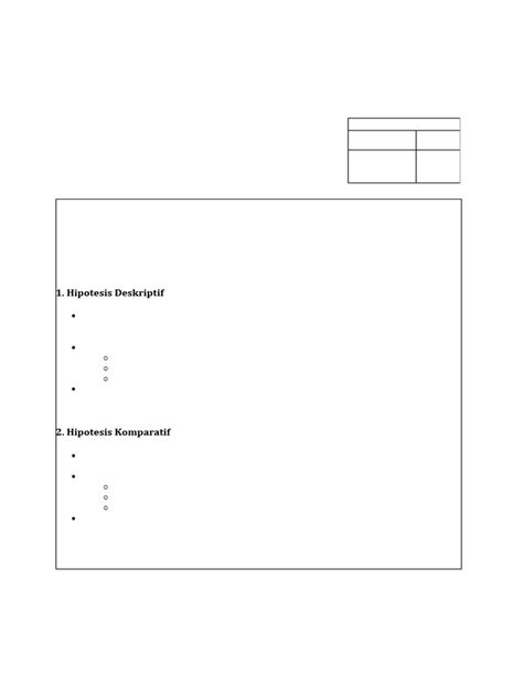 Perbedaan Hipotesis Deskriptif Dan Komparatif Pdf