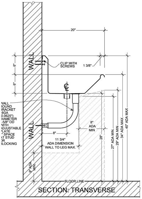 Ada Wall Mount Sink ADA STATIONELECFAUCETNEW ROUNDLEGSWASHUPSINKSIDEVIEW Check More At Htt